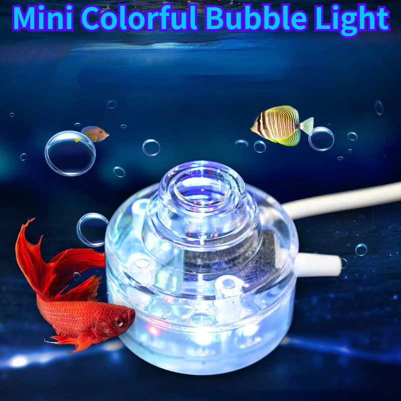 Aquarium Submersible USB LED Bubble Light Colorful... – Grandado