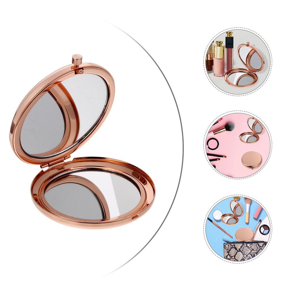 Compact Mirror Round Makeup Mirror Foldable Vanity... – Grandado