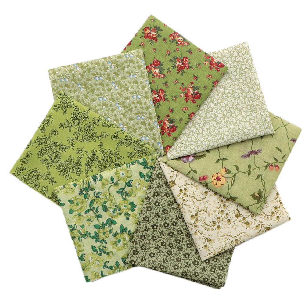 26*24cm 8style/set Flower Printed 100% Cotton Fabr... – Grandado