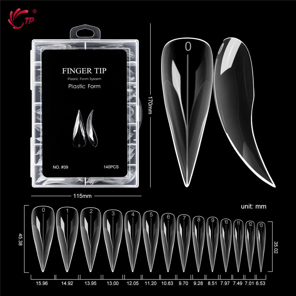 TP 70/140 stuks Clear Nail Dual Forms Volledige de... – Vicedeal