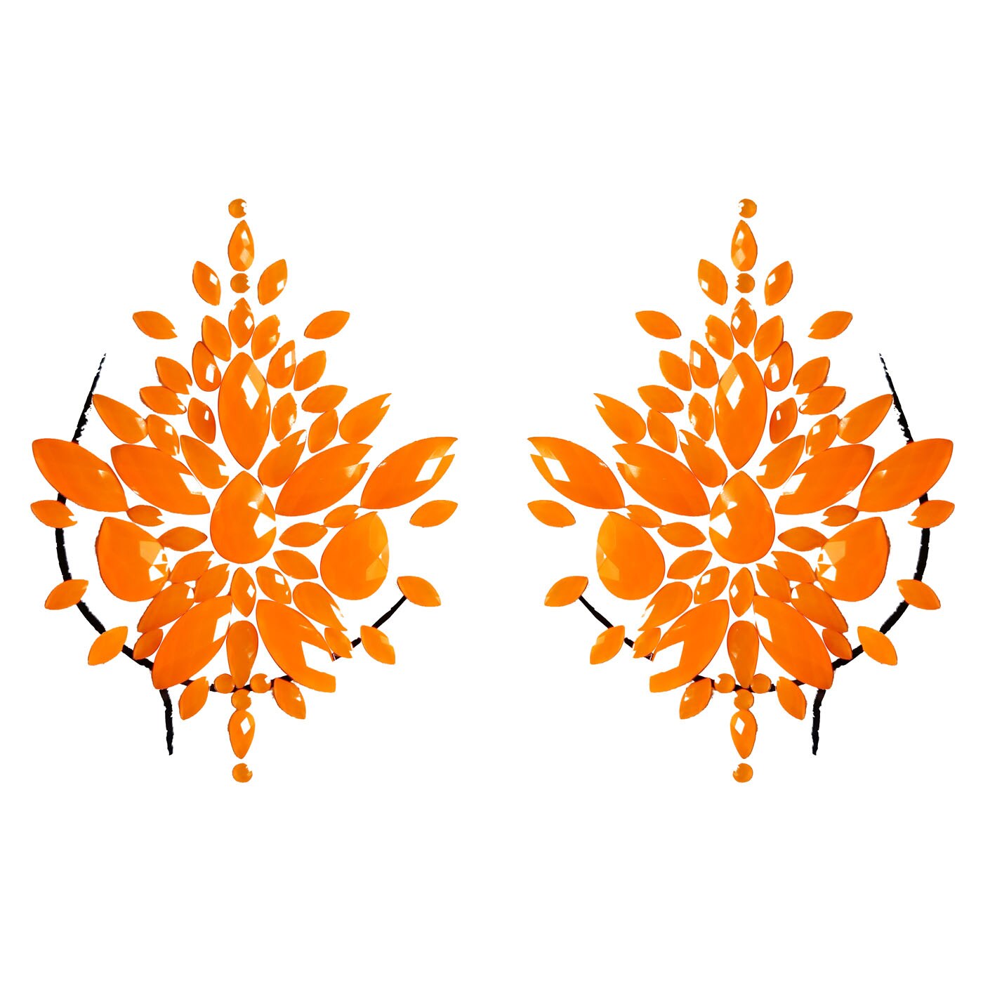 Body Jewelry Sticker Mardi Gras Crystal chest Stic... – Grandado