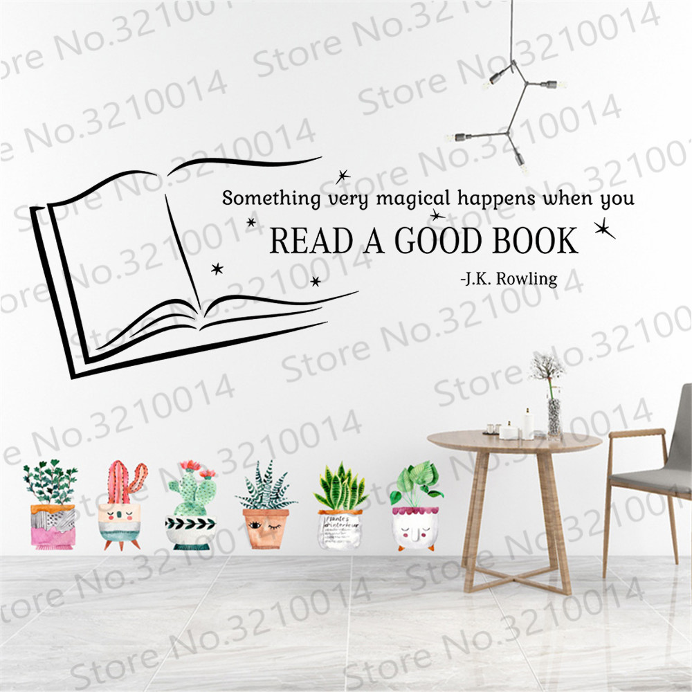 Read A Good Book Wall Quotes Decal Vinyl Sticker F... – Grandado