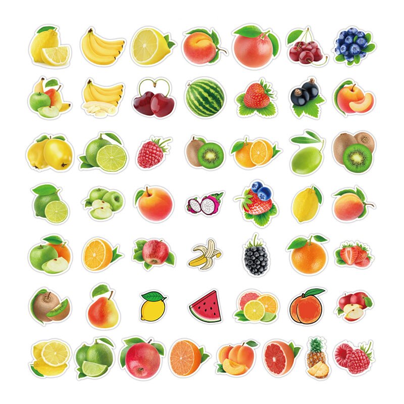 50Pcs Exquisite Fresh Fruits Vegetables Stickers F... – Vicedeal
