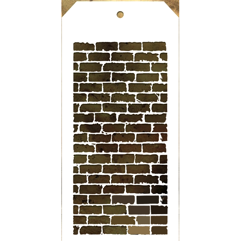 Brick Wall Pattern Label Tag Plastic Stencil for S... – Grandado