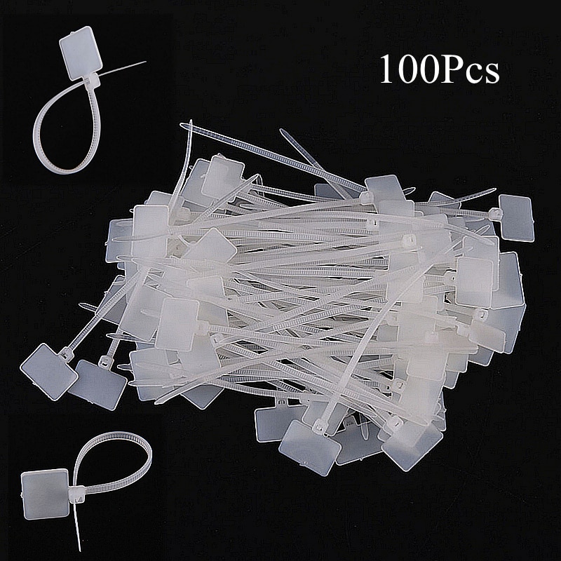 100Pcs Self-Locking White Zip Ties Wire Power Cabl... – Grandado