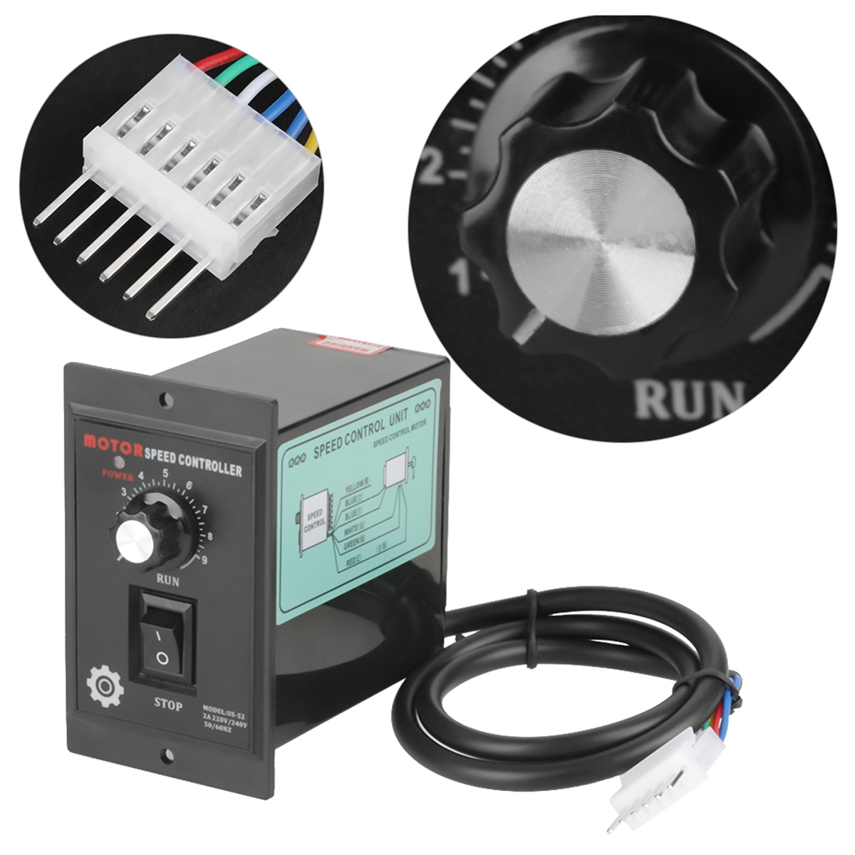 AC Motor- Geschwindigkeit Regler 400W AC220V 50/60hz Motor- Geschwindigkeit Punkt Regler Regler ...