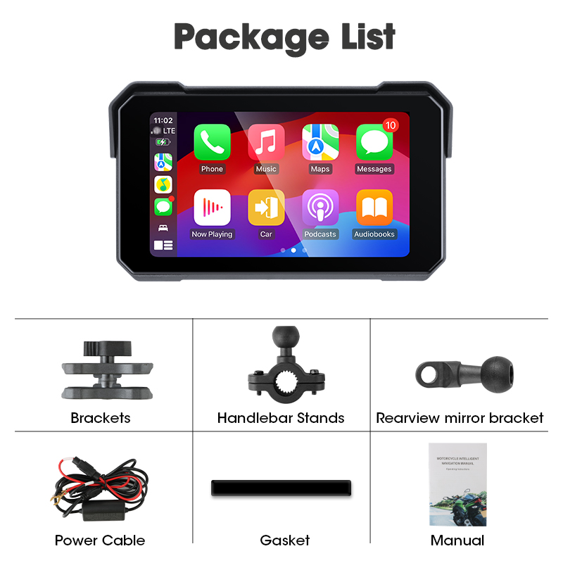 5-Zoll-Motorrad-CarPlay-Navigation GPS Wireless Ca... – Grandado