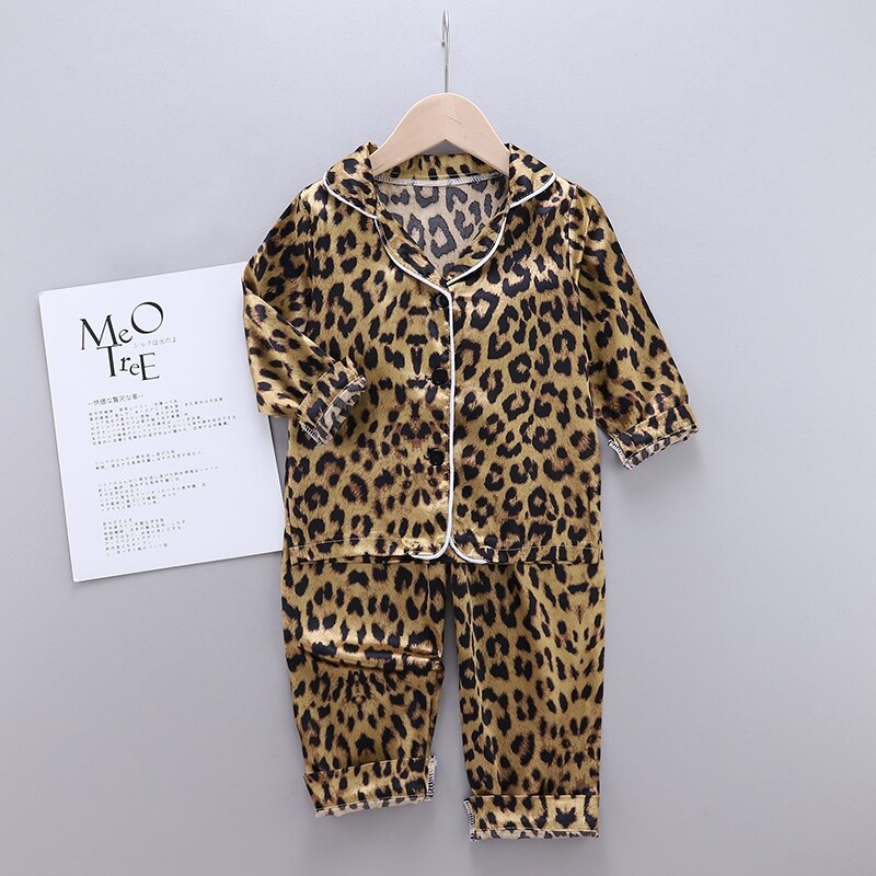 Baby Sleepwear Kids Girls Boys Pajamas Leopard Lon... – Grandado