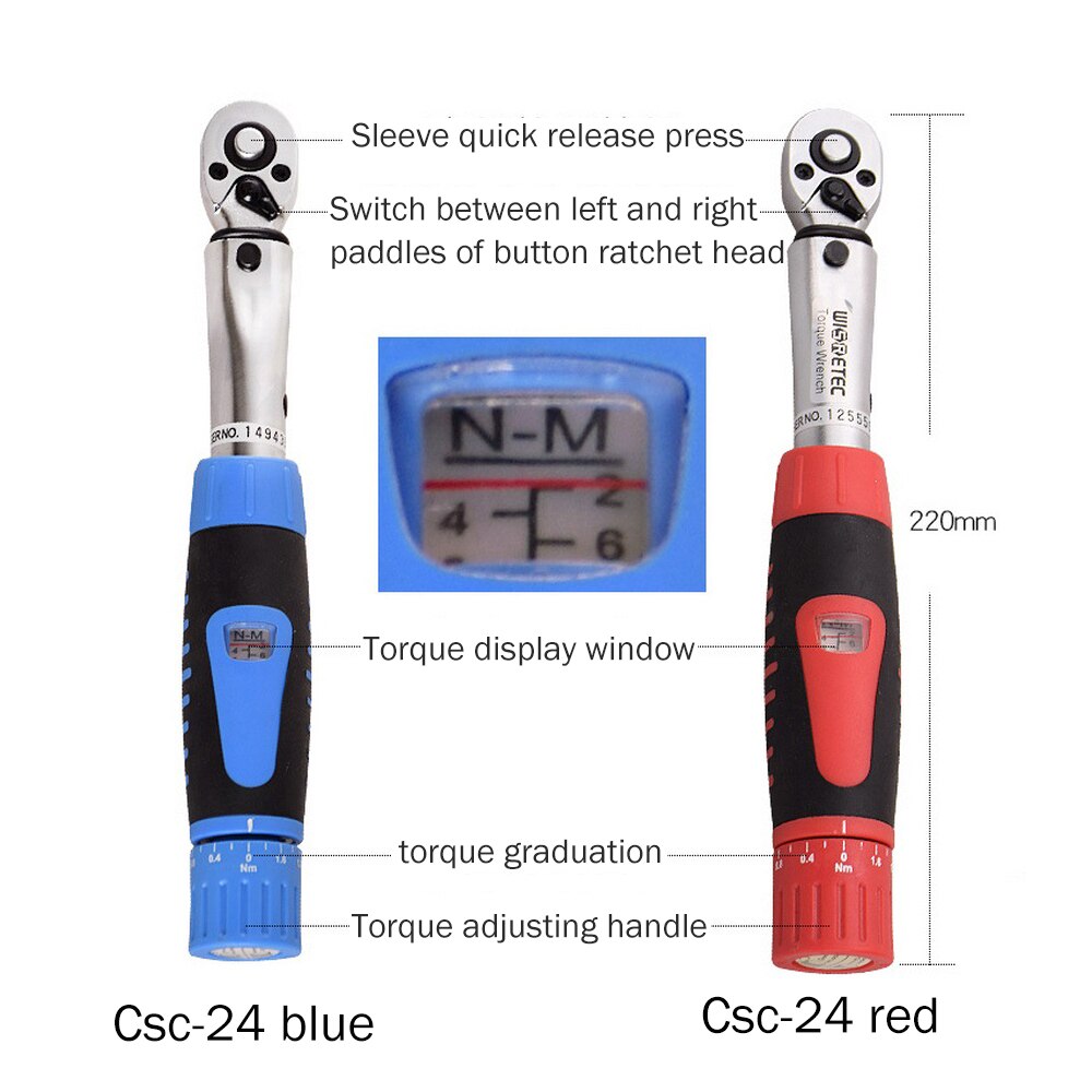 1/4" 2-24Nm Bike Torque Wrench Set Bicycle Repair ... – Vicedeal