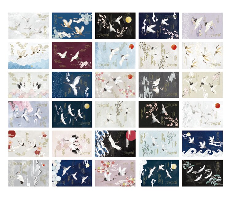 30pcs /1lot Crane return Greeting Cards Postcards ... – Grandado