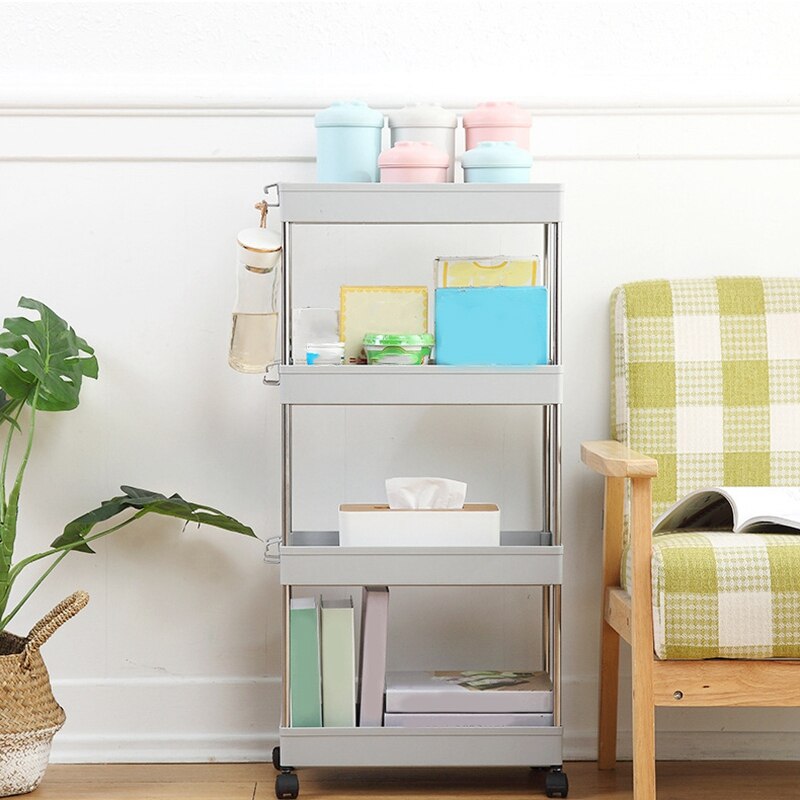 4 Layer space Kitchen Storage Rack Slim Slide Towe... – Vicedeal