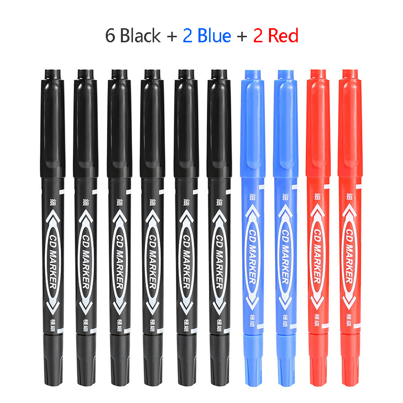 10 PCS Permanent Markers Pens Manga Waterproof Dou... – Grandado