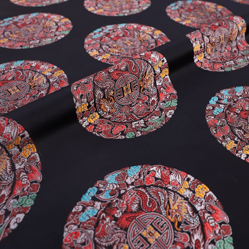 Satijnen Stof Brokaat Jacquard Stoffen Zijde Kostu... – Vicedeal