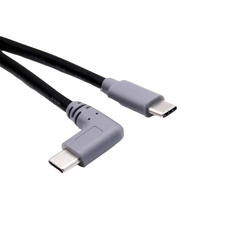 1x USB 3.1 Typ C Rechten Winkel Männlich zu Mini/Mikro/Typ C Stecker ...