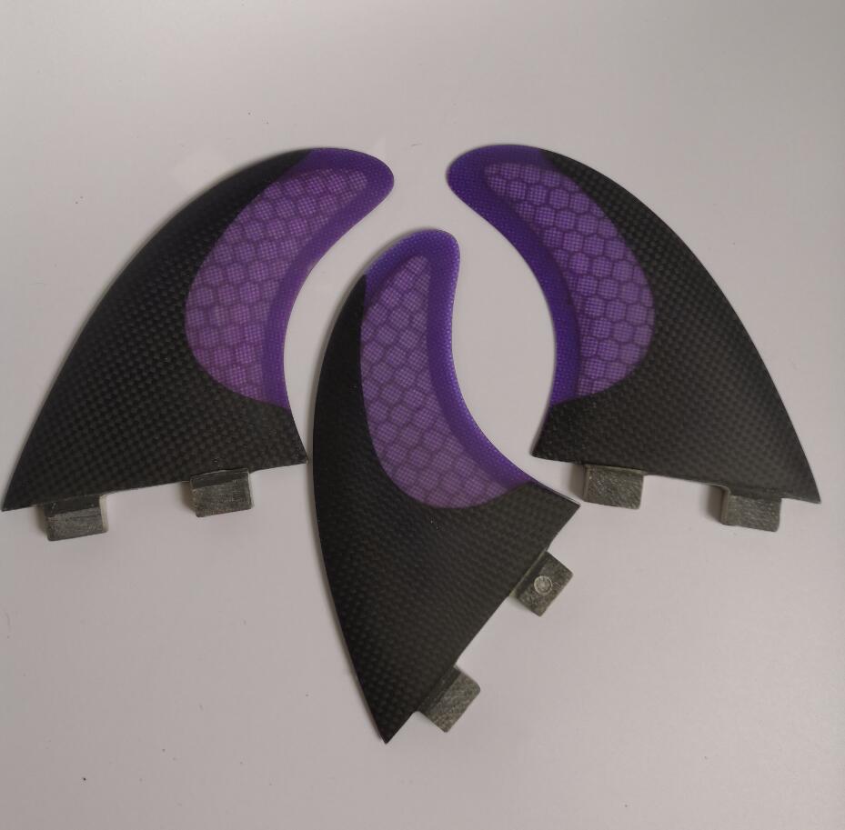 purple fiberglass and honeycomb surfboard fin thru... – Vicedeal