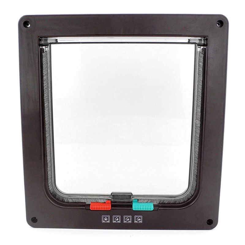 Funny Plastic 4 Ways Lockable Cat Dog Safe Flap Do... – Grandado