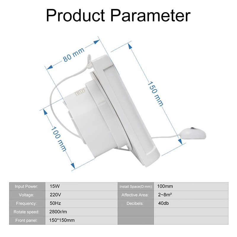 15W 4 inch silence Ventilating Strong Exhaust Extr... – Grandado