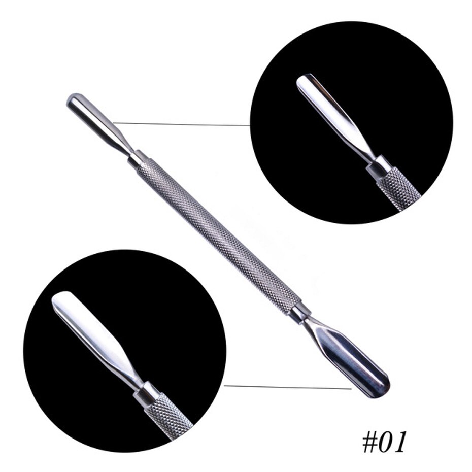 1Pcs Double-Ended Rvs Nail Cuticle Pusher Tweezer ... – Vicedeal