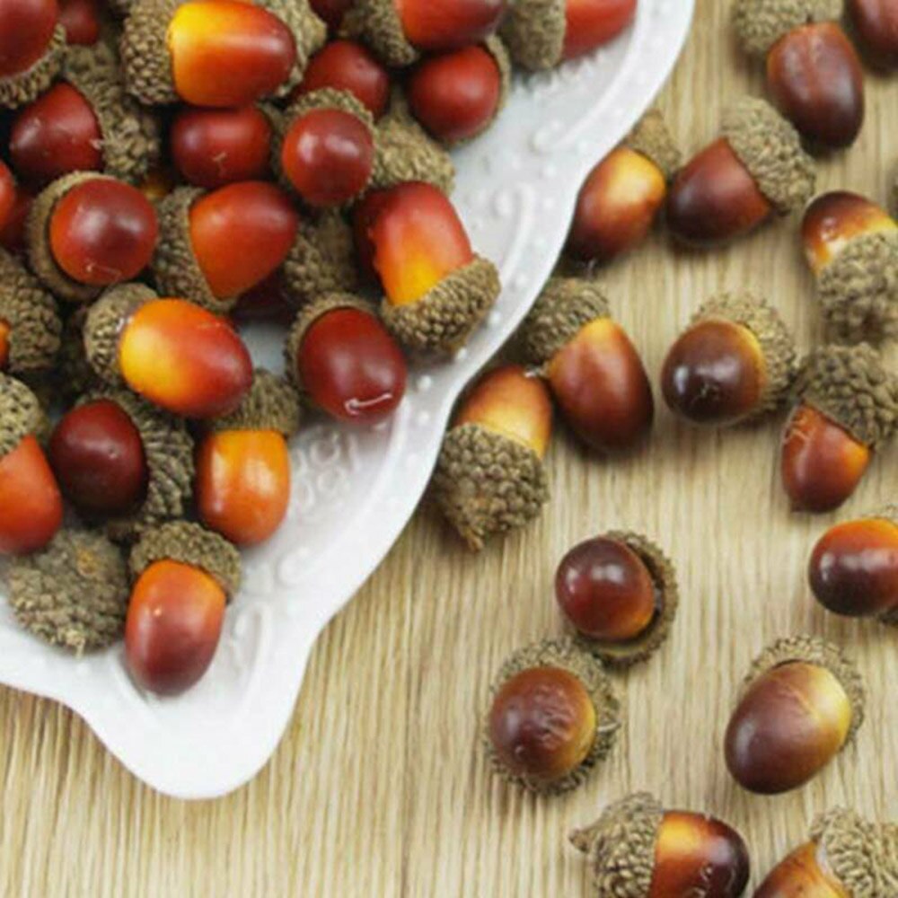 50pcs Artificial Miniature Acorns For Autumn Displ... – Grandado
