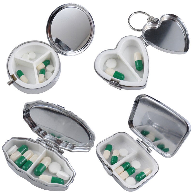 3 Cell Metal Round Medicine Case Portable Durable ... – Vicedeal