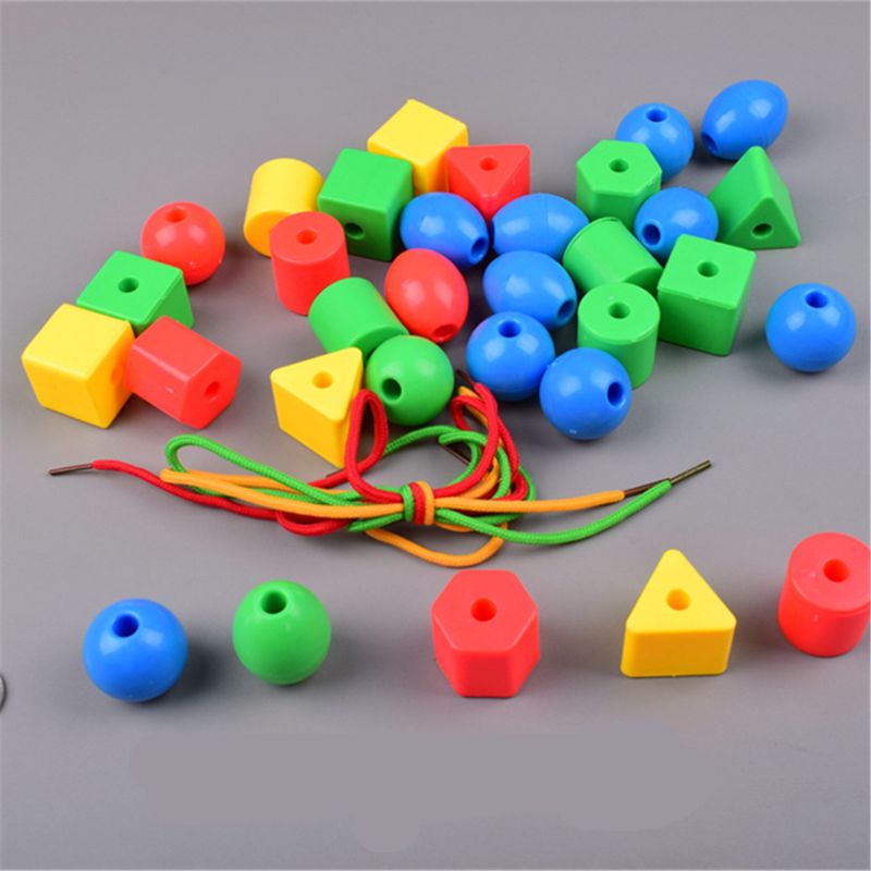 50pcs Beads Toys Geometric figurebeads Stringing T... – Grandado