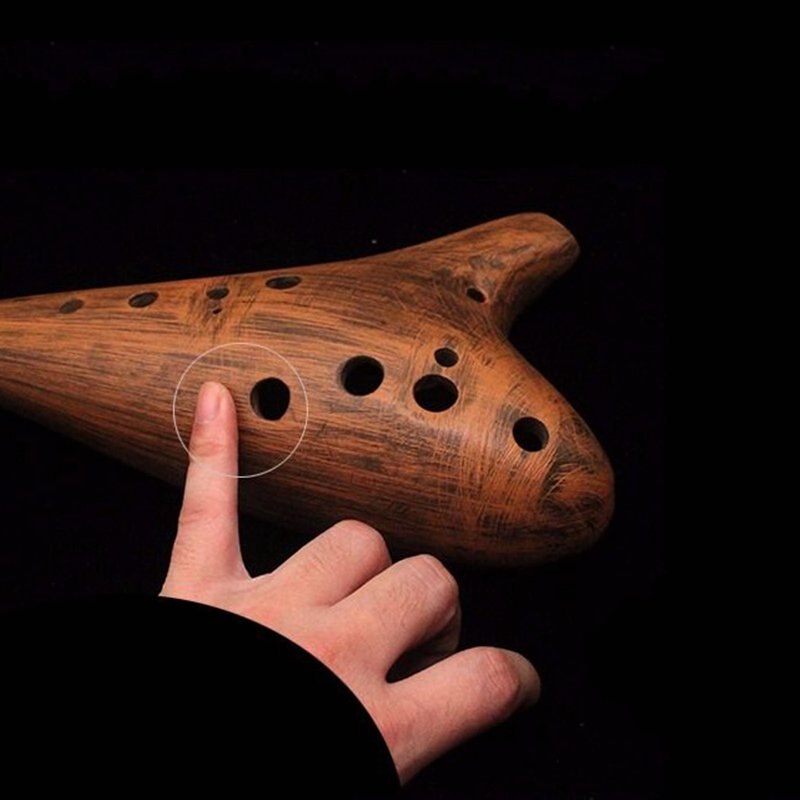 12 Holes Ocarina Wooden F Tones Handmade Vintage C... – Grandado