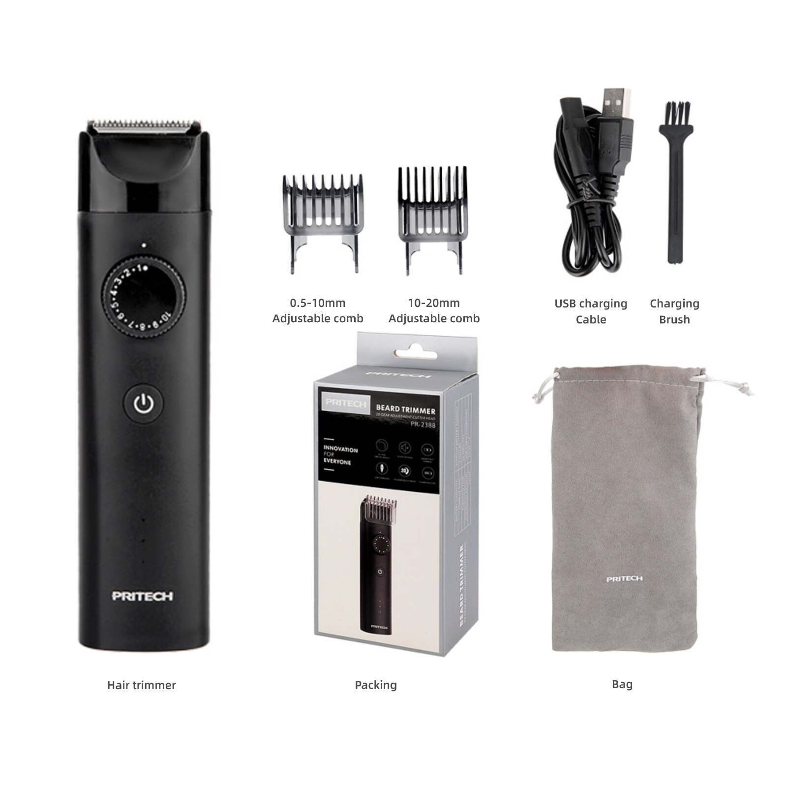 Professionele Mannen Elektrische Kapper, Oplaadbar... – Vicedeal