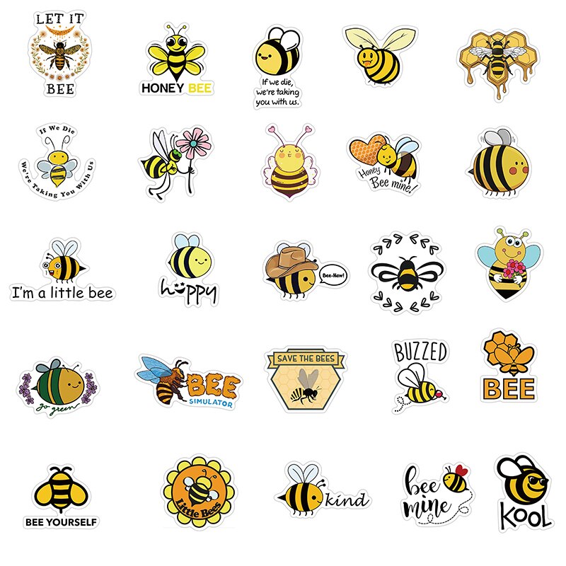 50Pcs Motivational Bee Sticker Inspirational Life ... – Vicedeal