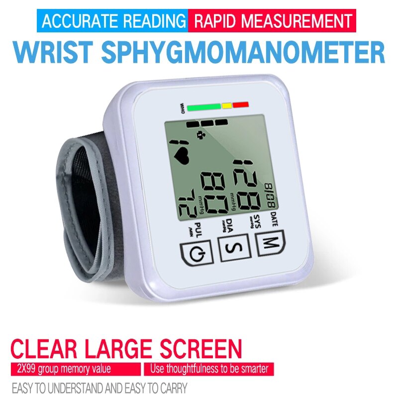 Digital wrist sphygmomanometer Automatic sphygmoma... – Grandado