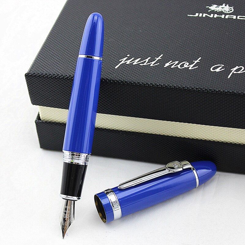 Deluxe Steel Jinhao 159 Blue And Silver Trim Mediu... – Vicedeal
