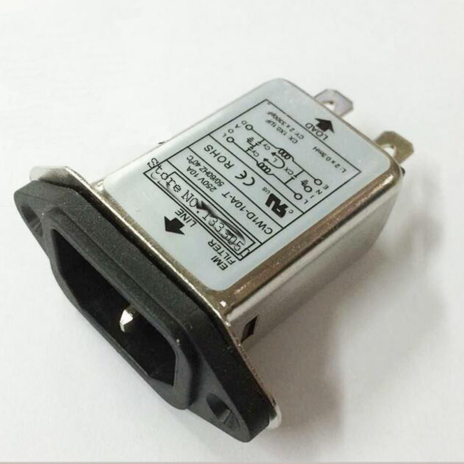1pc General Purpose AC Power EMI Noise Filter 10 A... – Grandado