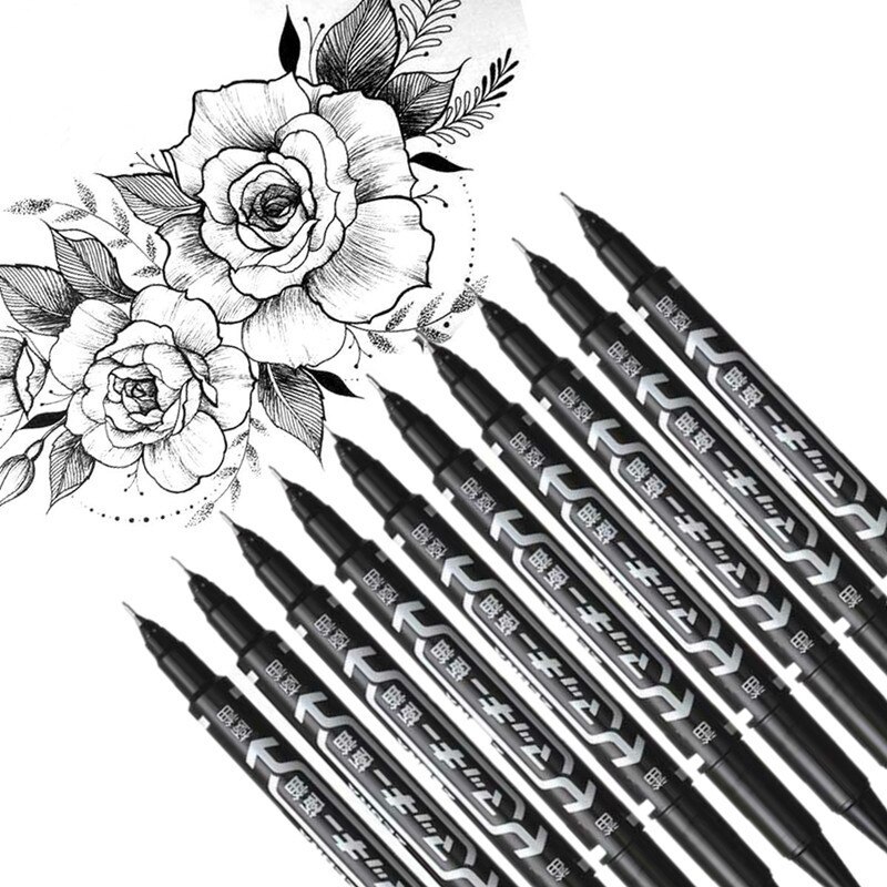 10 Pcs Waterproof Drawing Liners Set Dual Tip Lett... – Grandado