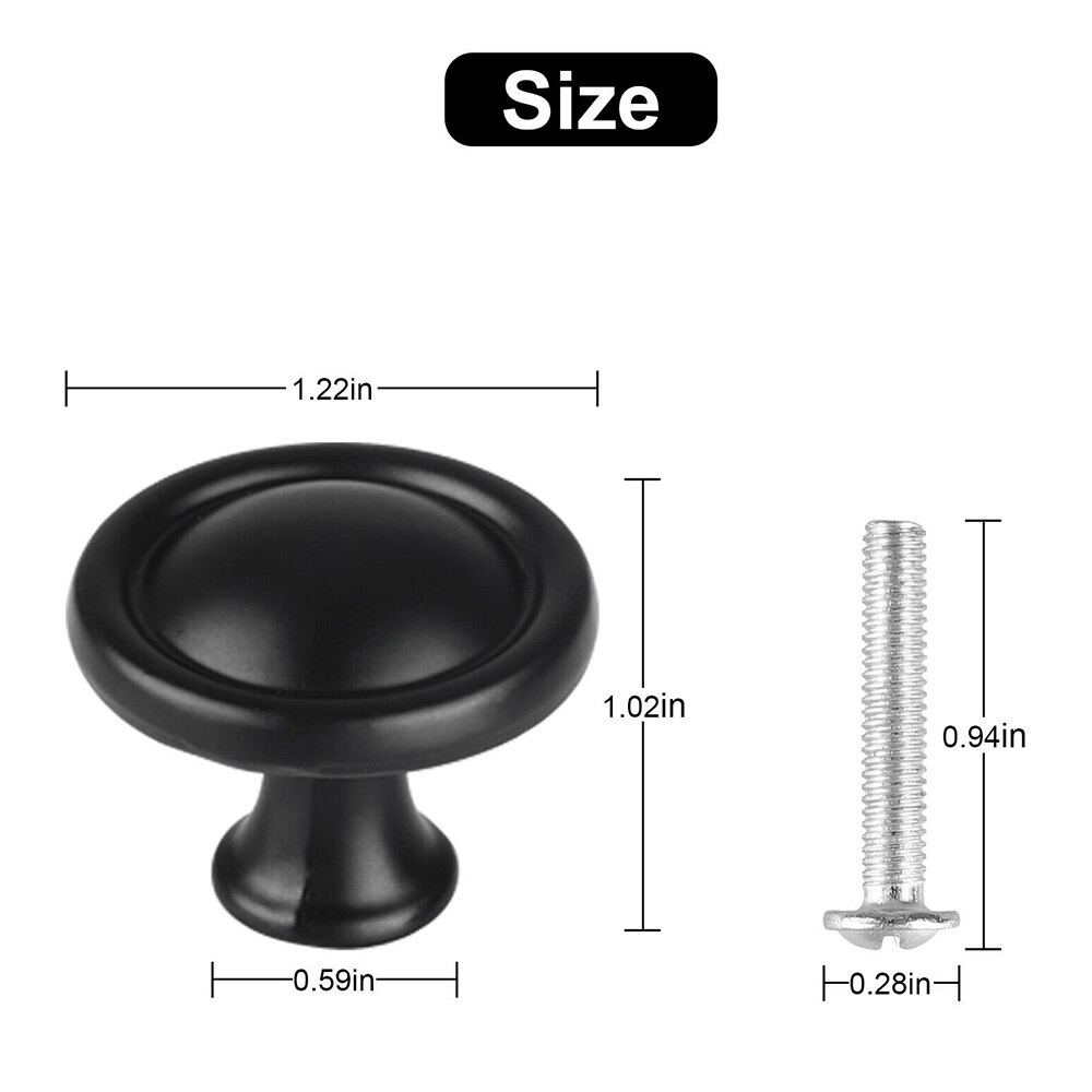 50pcs Metal Round Mushroom Shape Simple Handle Wit... – Vicedeal