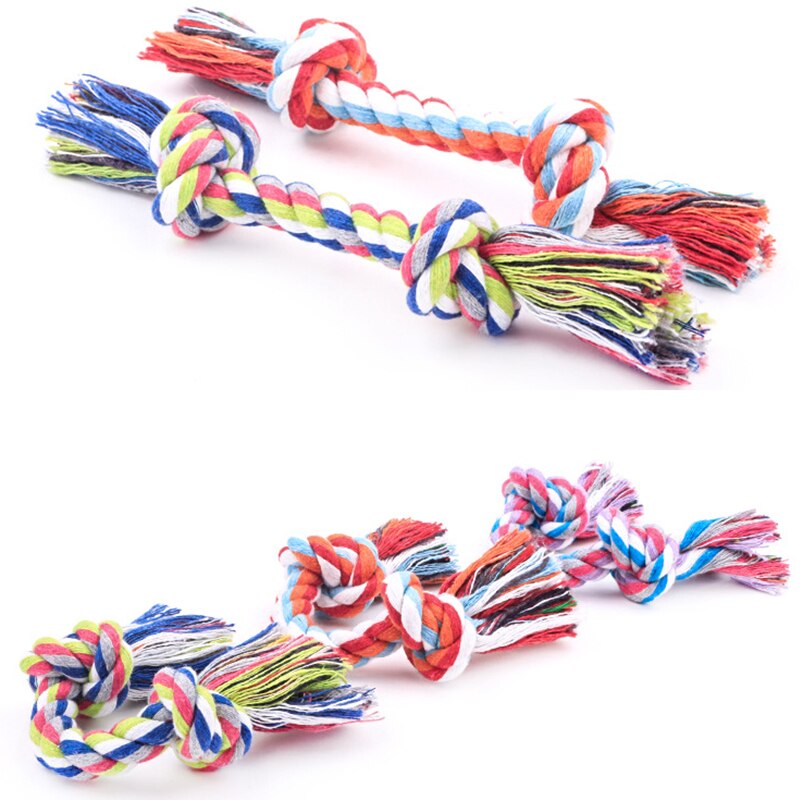 2pcs/lot Pet Dog Molar Toy Double Knot Bite Rope C... – Grandado