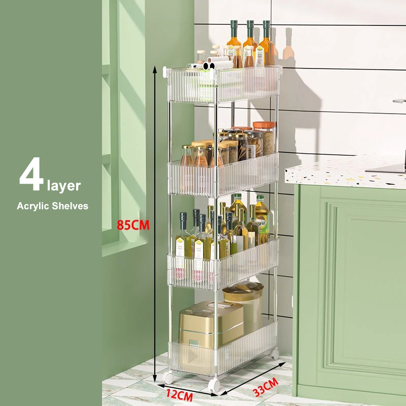 Mobile Storage Rack Trolley Organizer With Wheels ... – Grandado