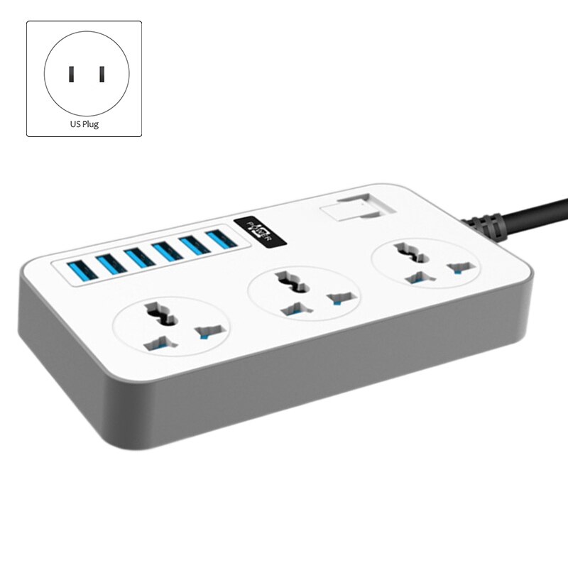 Power Strip with USB with 3 Outlets 6 USB Charger,... – Grandado