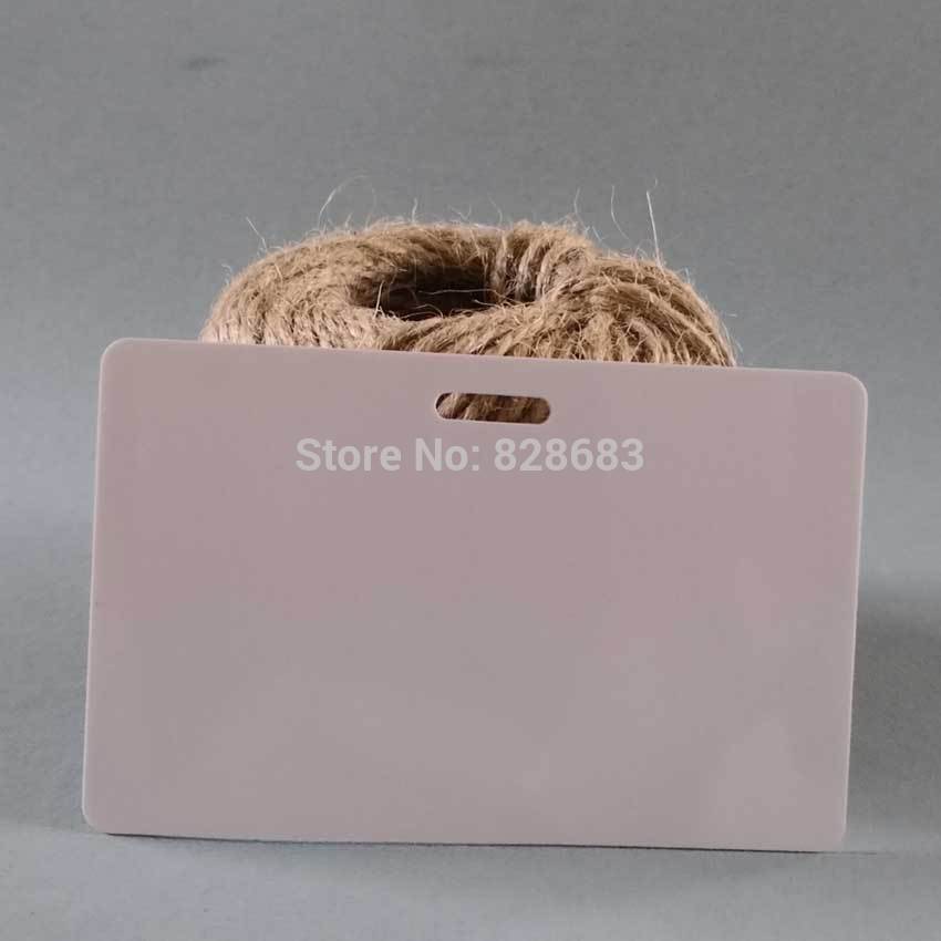 Blank Credit Card Size White PVC Plastic Hole for ... – Vicedeal
