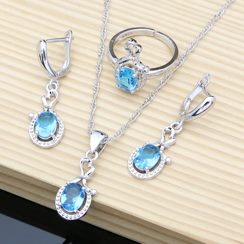 Zilver 925 Bruid Oorbellen Sieraden Sets Voor Vrou... – Vicedeal