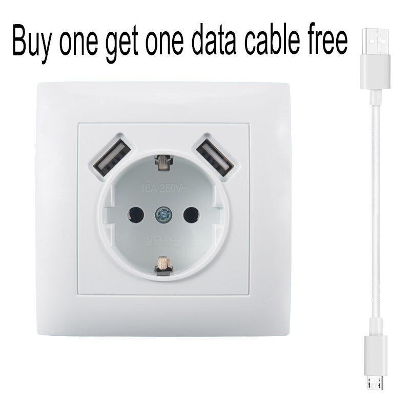 USB Wall Socket Double USB Port 5V 2A EU Standard ... – Vicedeal