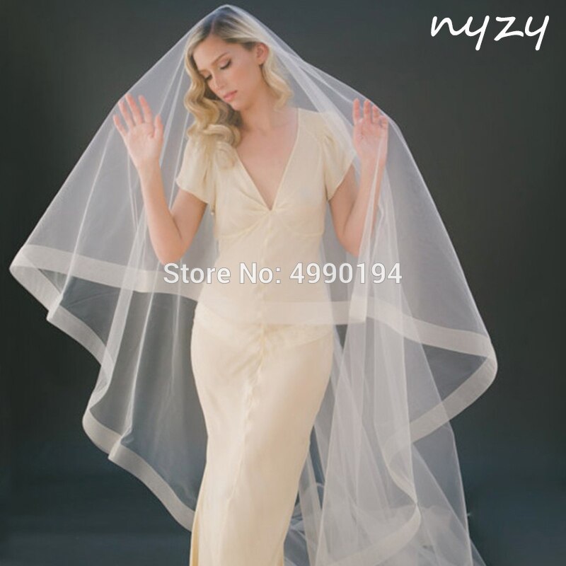 NYZY V5 Real 3 m Lange Champagne Kathedraal Sluier... – Grandado