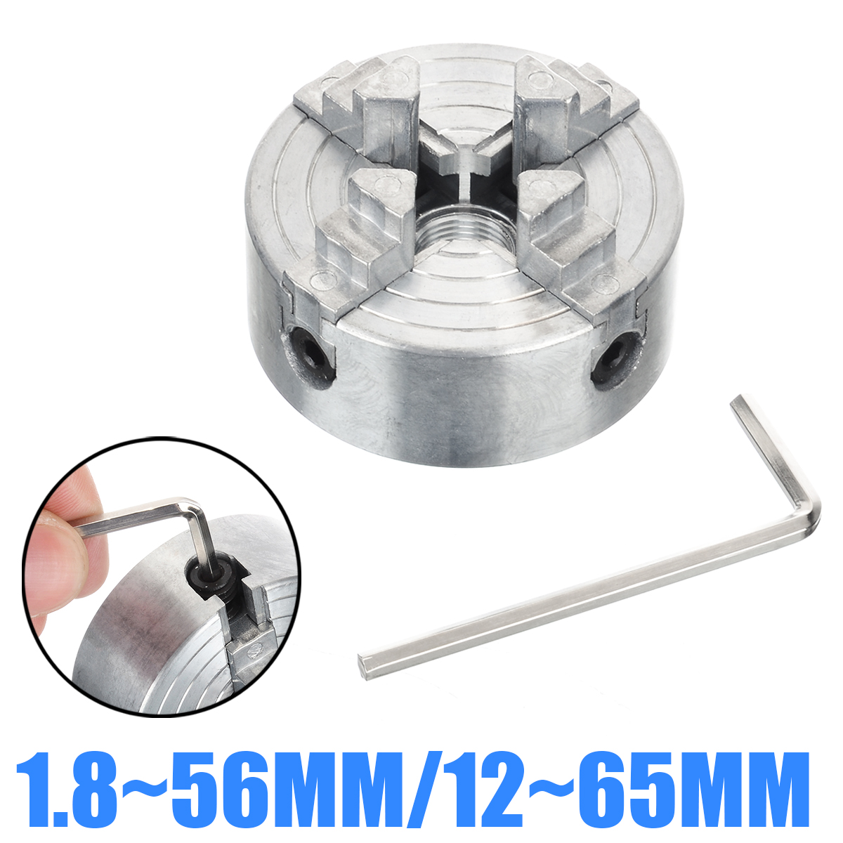 Aluminum 4-Jaw Chuck Z011A Mini Collet Metal 4-Jaw... – Grandado