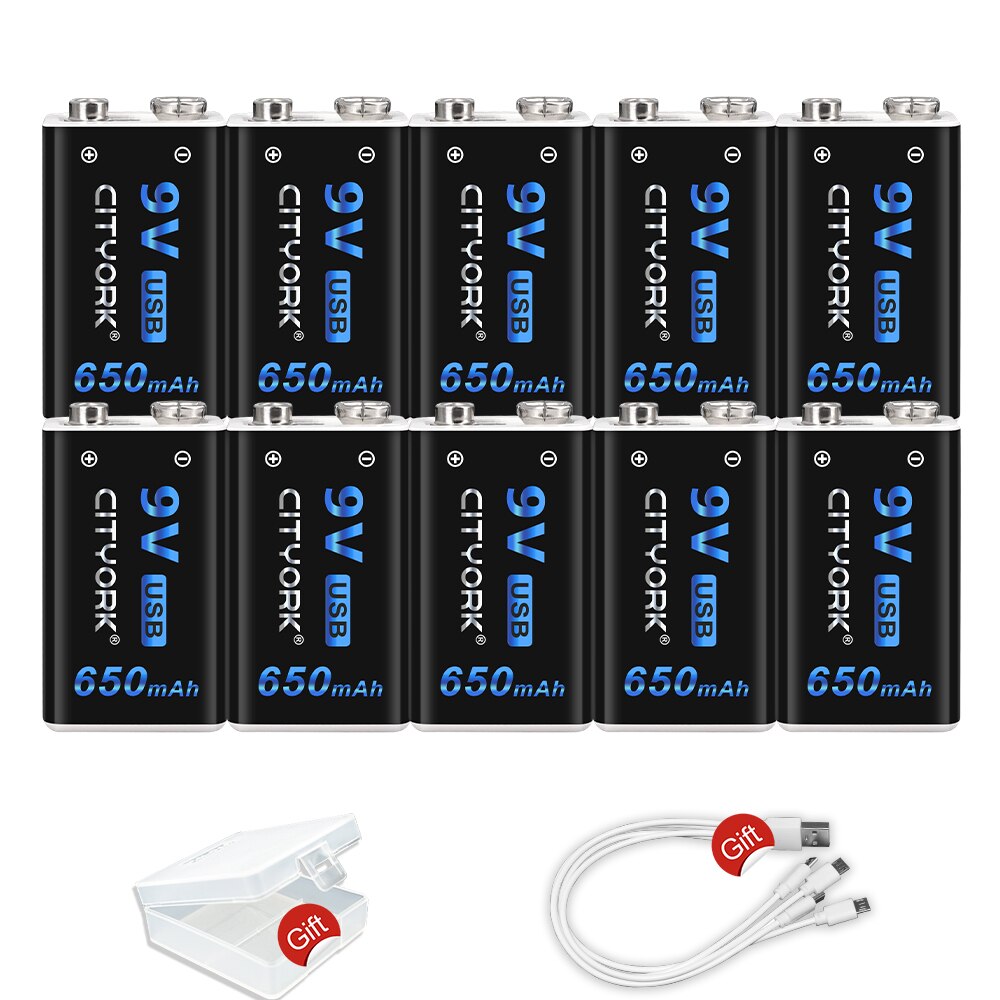9v Li Ion Rechargeable Battery 650mah Micro Usb 6f Grandado