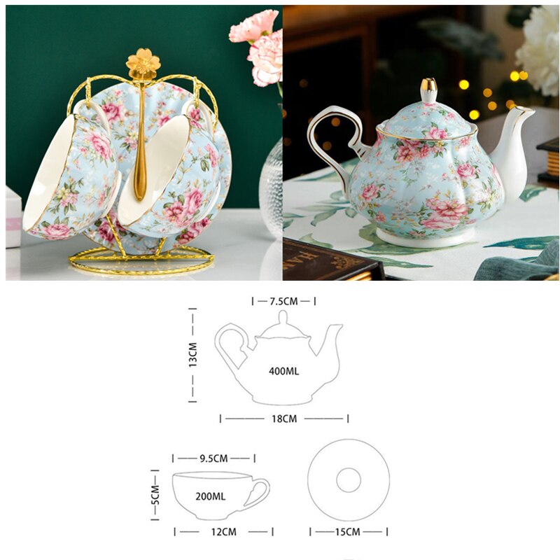 European Bone China Tea Set English Afternoon Tea ... – Vicedeal