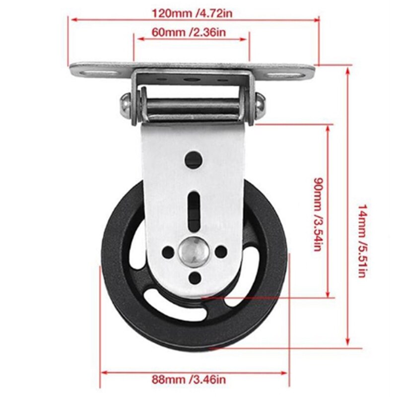 Steel Wire Hanging Pulley Easy to Install Rust Pro... – Grandado