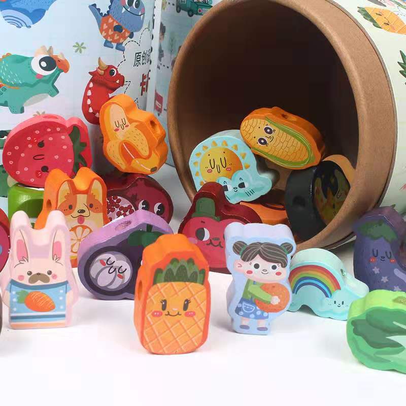 Early Educational Wooden toys Baby DIY Toy Cartoon... – Vicedeal