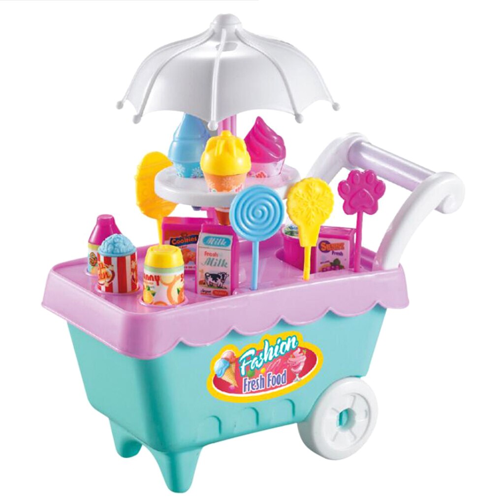 Ice Cream Cart Shop Toy, Pretend Play Toy Set with... – Grandado