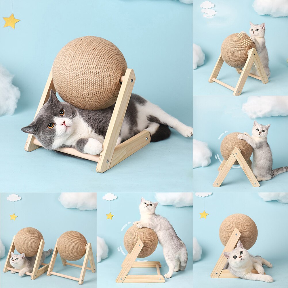 Natural Sisal Board Scratches Ball Cat Scratching ... – Grandado