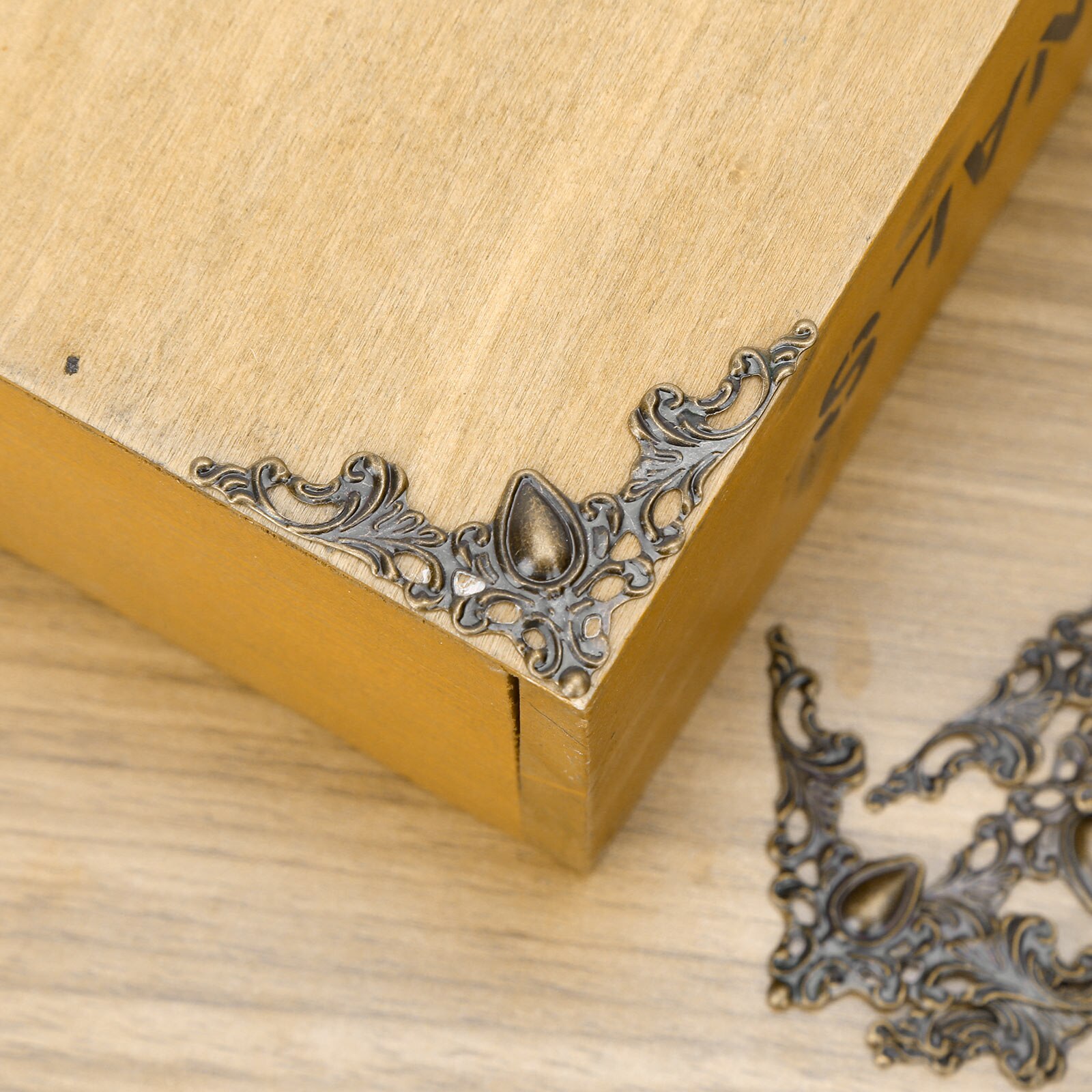 Wooden Jewelry Box Corner Brackets Decorations Vin... – Vicedeal