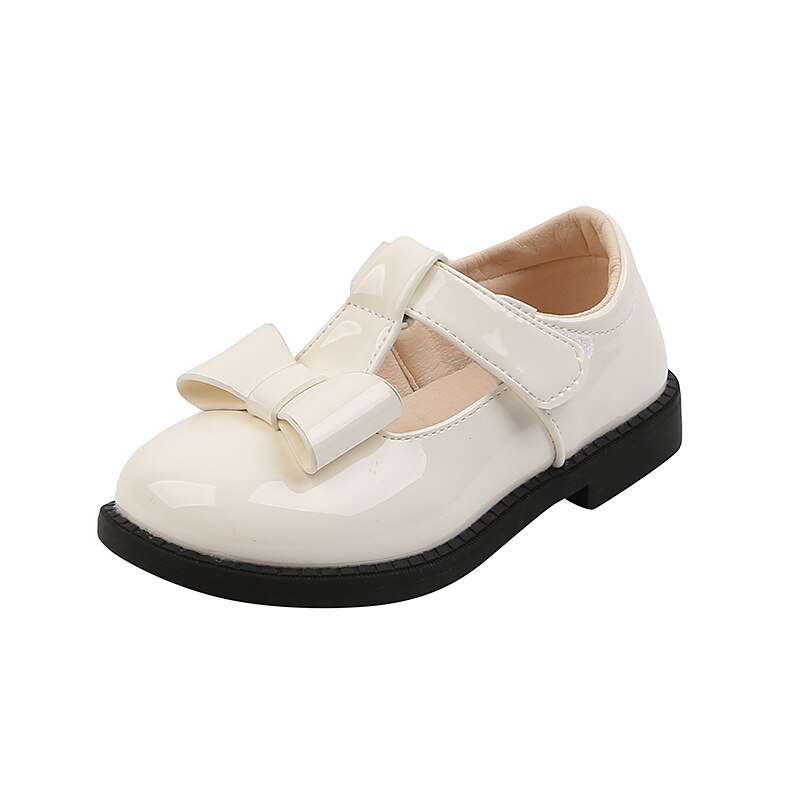 Girls Shoes Spring Children Leather Flats with Bow... – Vicedeal