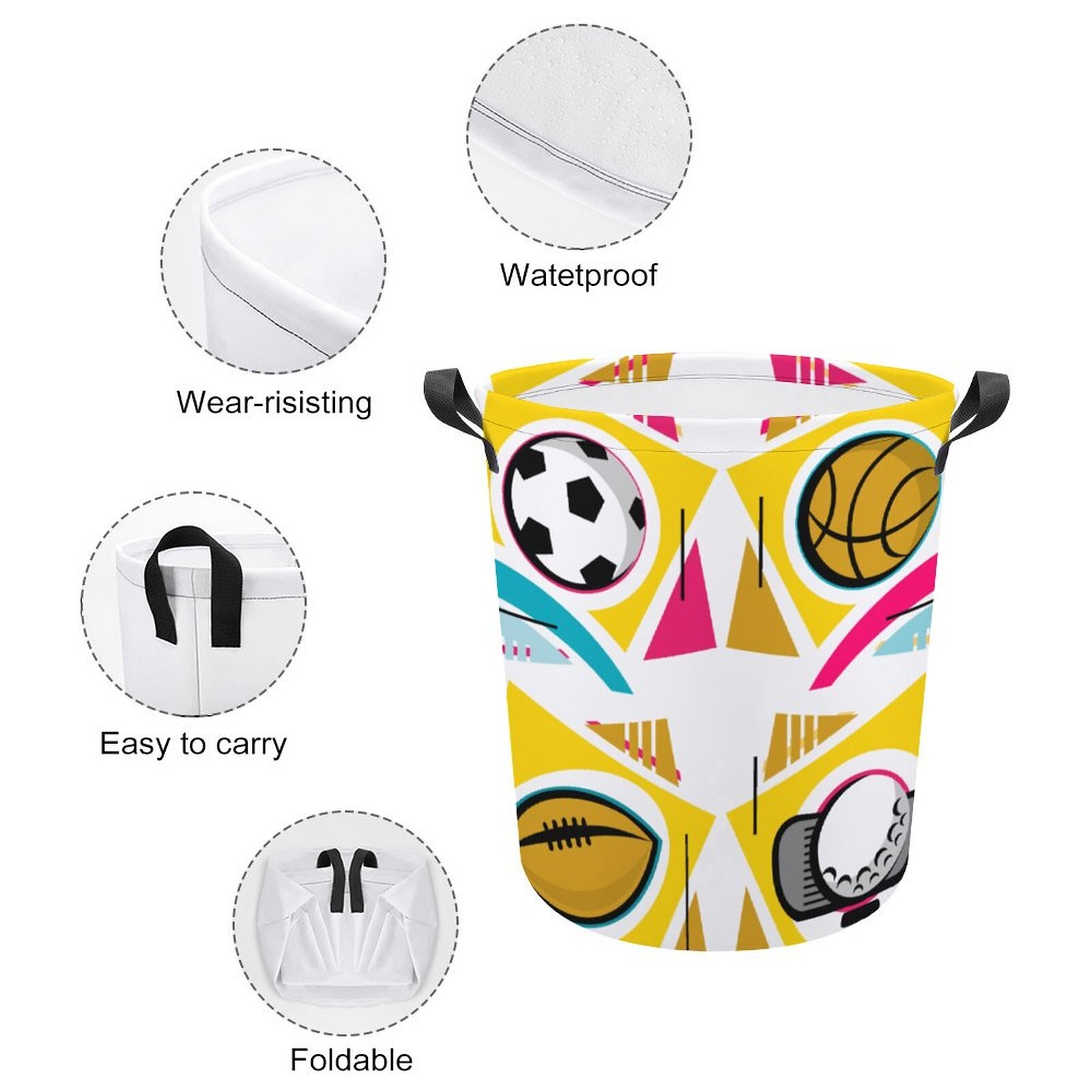 42X44Cm Opvouwbare Wasmand Ronde Opslag Mand Grote... – Grandado